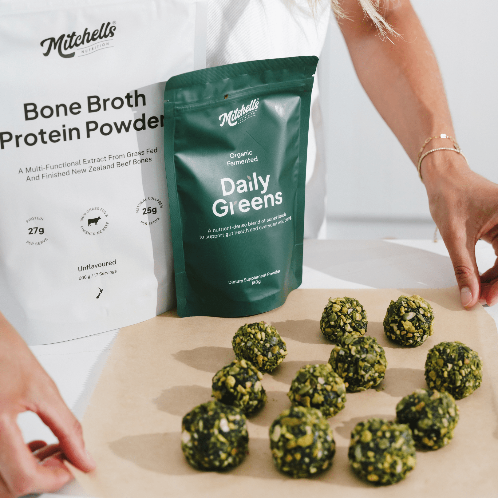 Matcha Pistachio Bliss Balls – Mitchells Nutrition