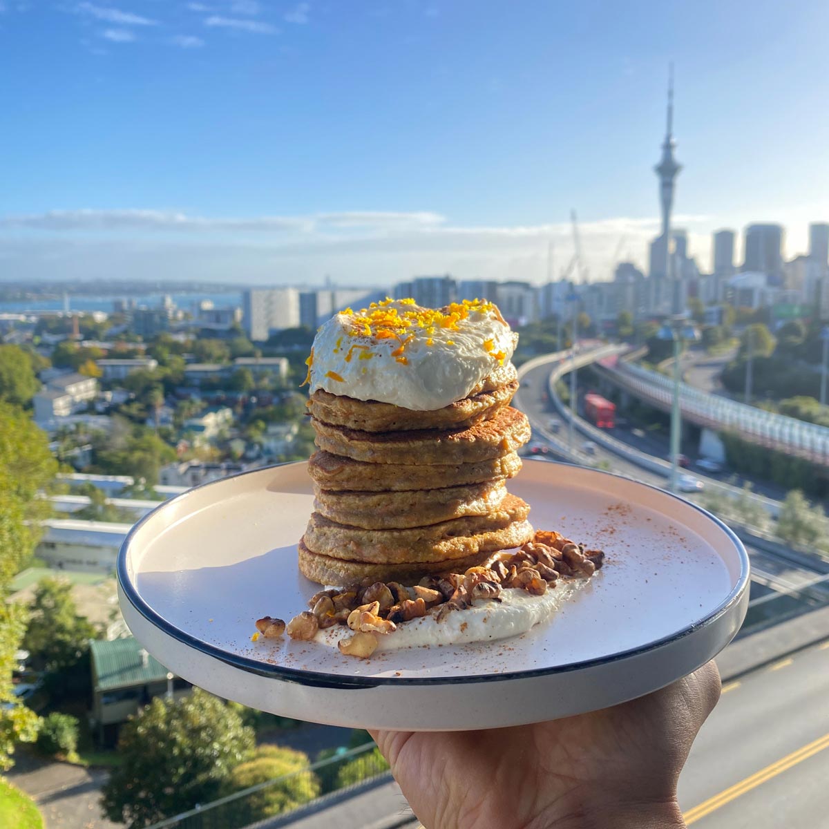 Carrot Cake Protein Pancake Stack – Mitchells Nutrition