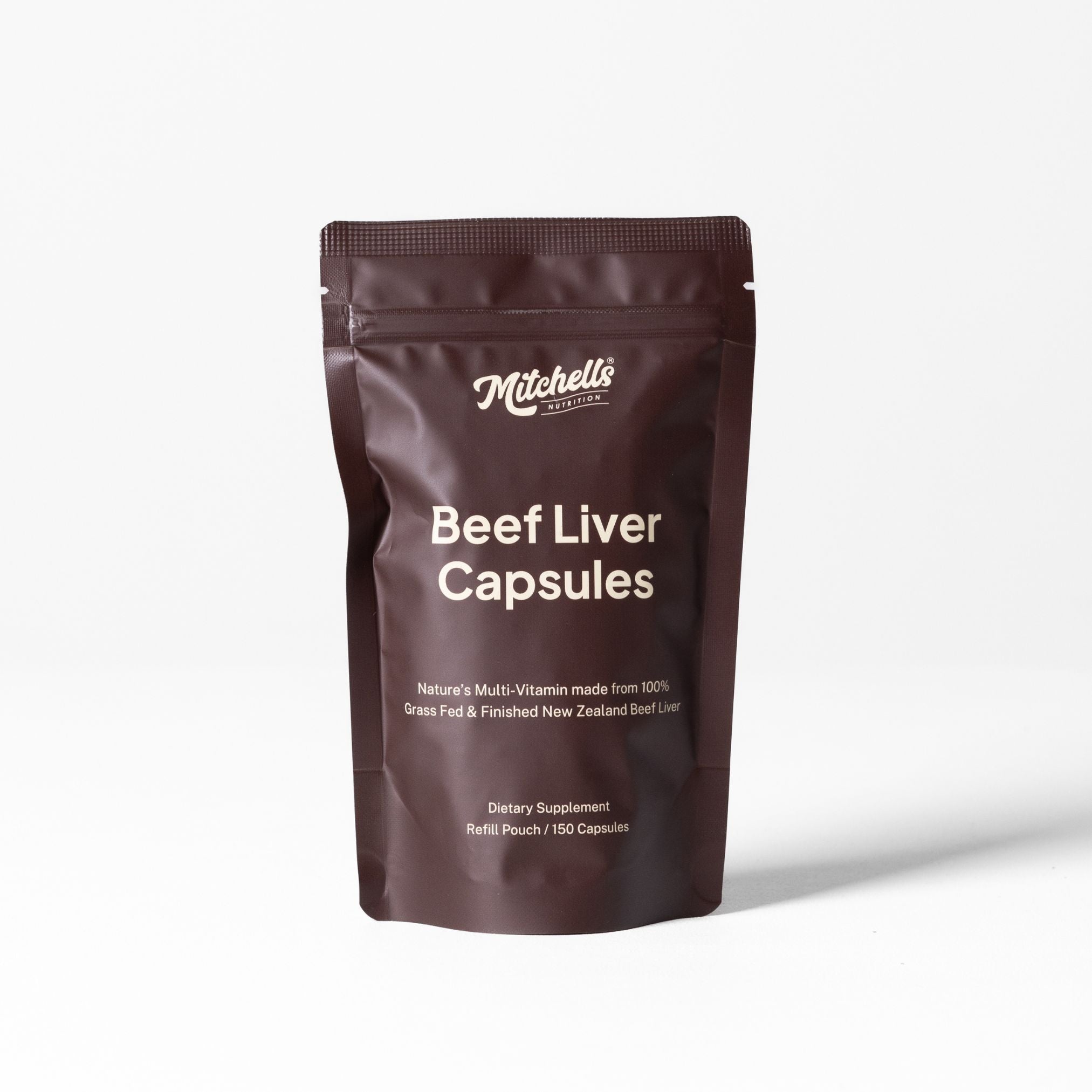 Beef Liver Capsules | Grass Fed & Finished NZ Beef | Mitchells Nutrition