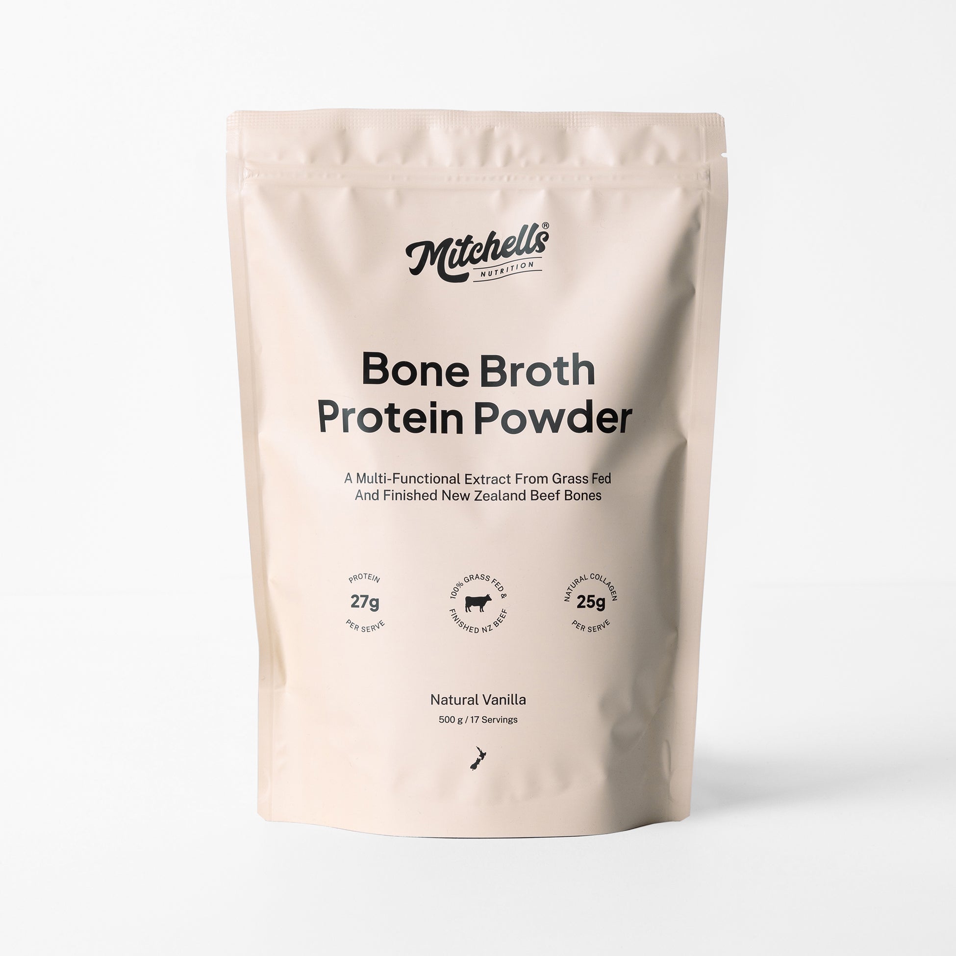 Bone Broth Protein Powder 500g | Vanilla | Mitchells Nutrition
