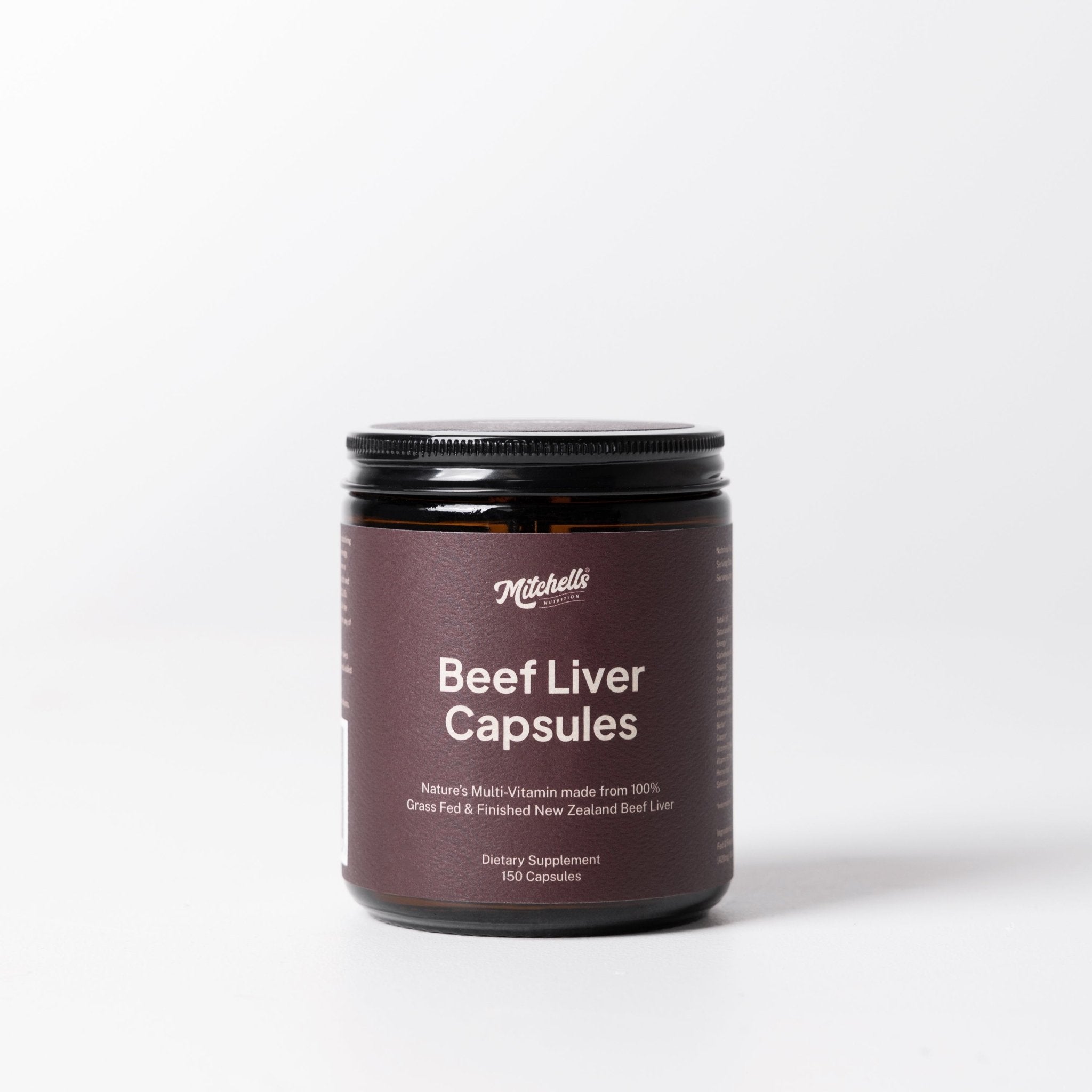 Beef Liver Capsules | Grass Fed & Finished NZ Beef | Mitchells Nutrition